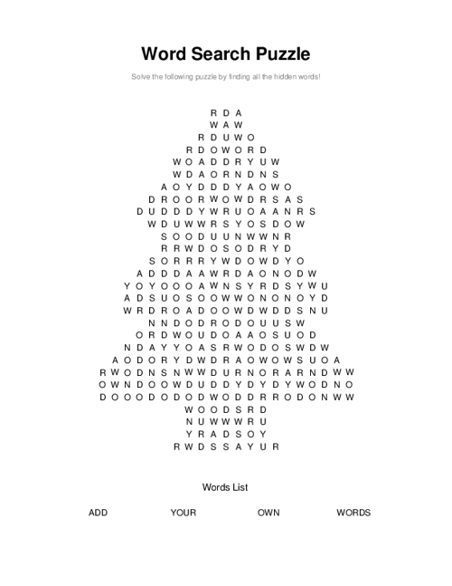 Masked Word Search Generator for Commercial Use